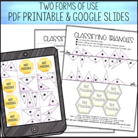 classifying triangles card sort activity pdf and digital by amazing