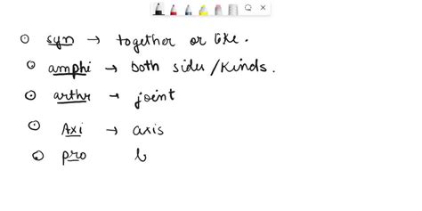 Solved Building Vocabulary Activity Joints Part A Prefixes Roots And Suffixes Match These
