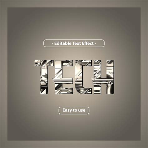 Premium Psd Tech 3d Editable Text Effect