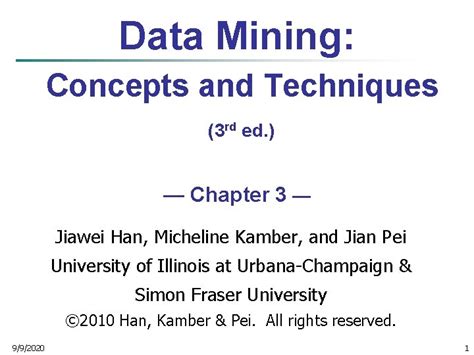 Data Mining Concepts And Techniques 3 Rd Ed