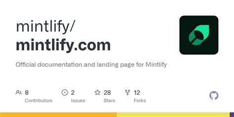 GitHub Mintlify Mintlify Com Official Documentation And Landing Page For Mintlify