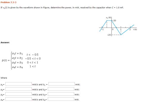 Solved Problem 73 3 If T Is Given By The Waveform Shown