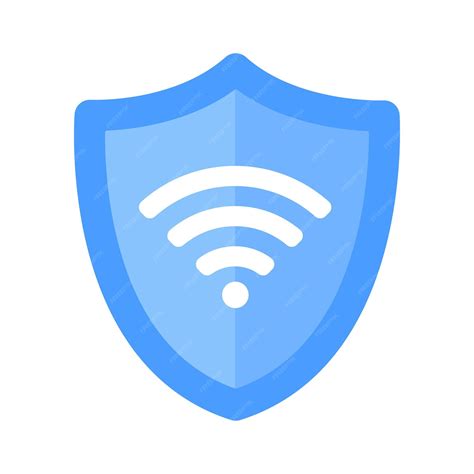 Premium Vector Wireless Shield Vpn Wifi Icon Sign Flat Design Vector Illustration