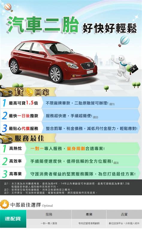 車貸利率試算表