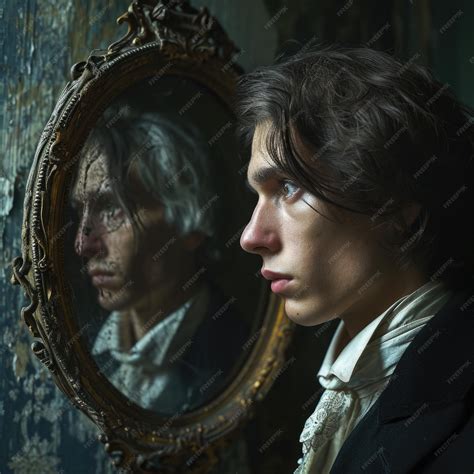 Premium Ai Image Dorian Gray And His Aging Old Portrait The Once