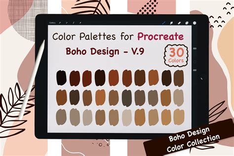 Procreate Color Palette Boho Design V Graphic By Jennythip Creative Fabrica