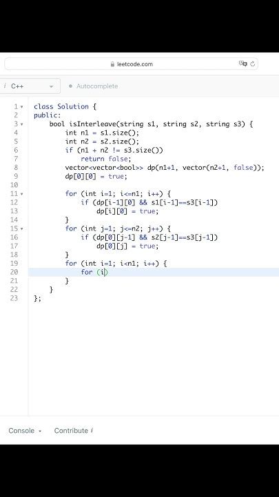 Solve Leetcode 97 In C Bottom Up Dp Shorts Youtube