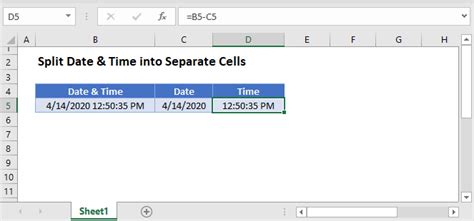 Split Date Time Into Separate Cells Excel Google Sheets Auto VBA