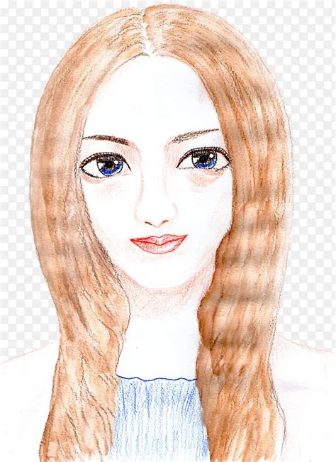 手绘大眼美女卷发模特PNG图片素材下载 图片编号ynvepdlp 免抠素材网