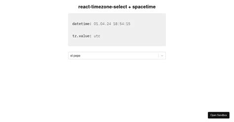 React Timezone Select Usage Forked Codesandbox React Timezone Select Usage Forked Codesandbox