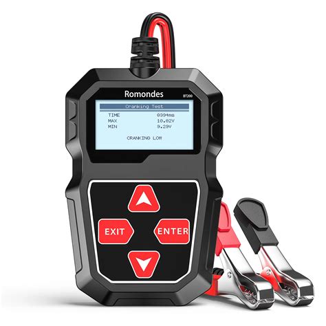 Romondes Bt200 자동차 배터리 테스터 12v 100 2000 Cca 배터리 시스템 감지 자동 배터리 분석기 자동차