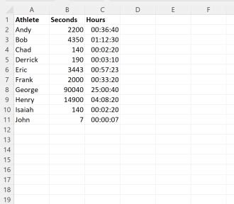 Excel How To Convert Seconds To Hours
