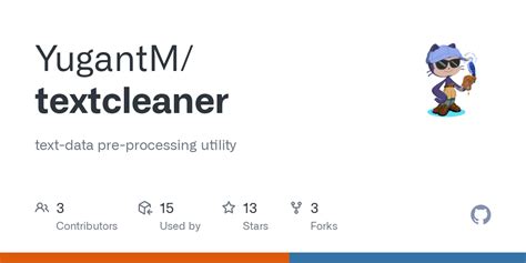 Github Yugantmtextcleaner Text Data Pre Processing Utility