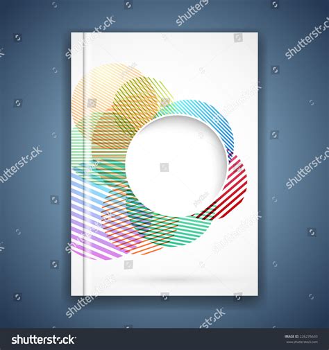 Bright Colorful Circle Notebook Cover Template Stock Vector Royalty Free 226276633 Shutterstock