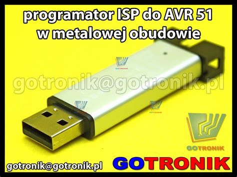 Programator ISP dla układów AVR w metalowej obudowie z interfejsem USB