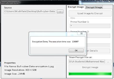 Results Of Encryption Process In Experiment Download Scientific Diagram