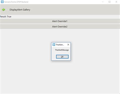 Gtk Display Alert Ignoring Some Alertarguments Issue Xamarin Xamarin Forms Github