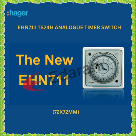 Hager Ehn711 Ts24h Analogue Timer Switch 72x72mm Shopee Malaysia