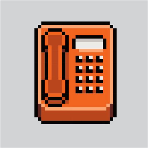 Pixel Art Illustration Old Telephone Pixelated Old Phone Classic Old