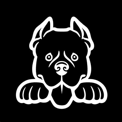 2 Pack Stickerdad® Pitbull Peeking V1 Vinyl Decal By Stickerdad