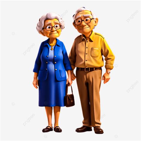 사랑스러운 조부모님 캐릭터 할머니 할아버지 조부모 Png 일러스트 및 Psd 이미지 무료 다운로드 Pngtree