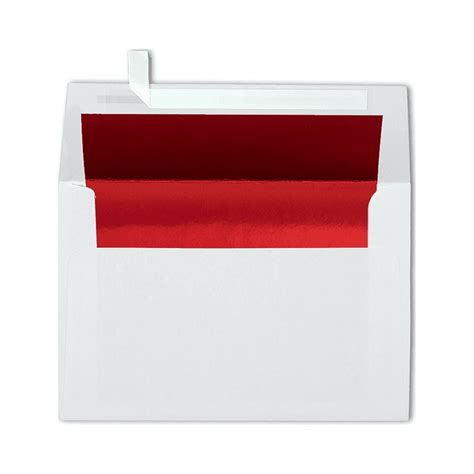 Luxpaper A4 Invitation Envelopes 4 14 X 6 14 60 Lb White With Red