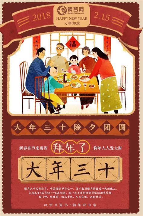 大年三十除夕团圆—新春愉快，吉祥如意！