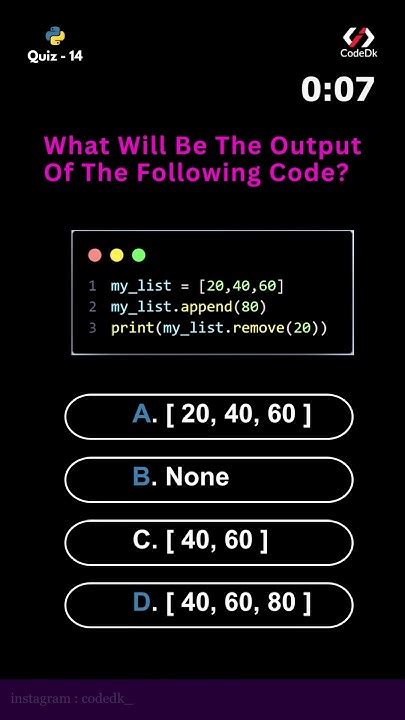 Python Quiz 14 Shorts Youtubeshorts Python Pythonquiz Code Coding