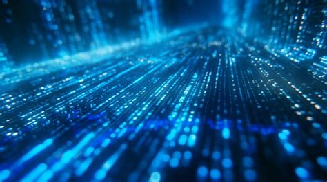 Futuristic Digital Technology Background With Abstract Blue Lines And