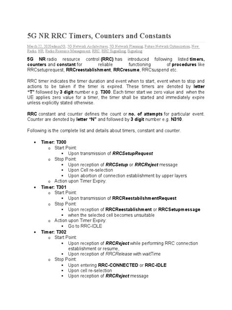 5g nr rrc timers download free pdf telecommunications engineering