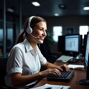 Focused Female Programmer Background Computer Workstation Concentration Background Image And