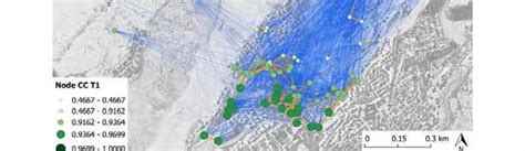 Thematic Mapping Of The Node Clustering Coefficient Cc For Initial Download Scientific