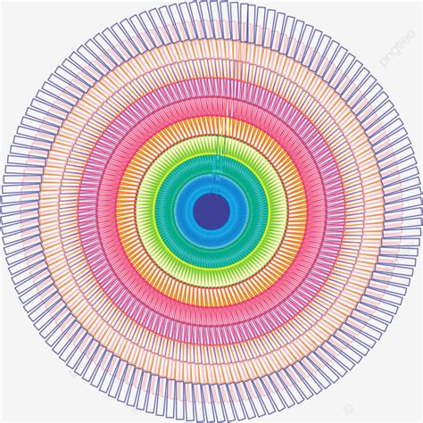 Spectrum Abstract Vector Round And Colourful Pattern Freehand Design