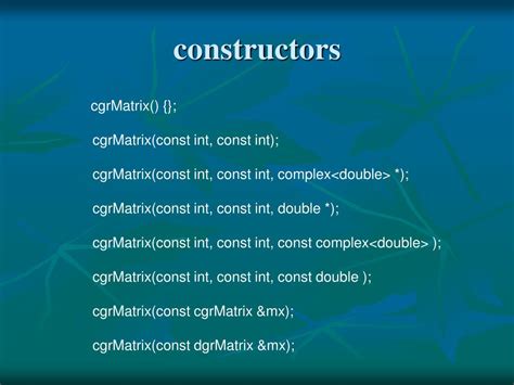 Ppt Comprehensive Derived Class Properties And Operators Description