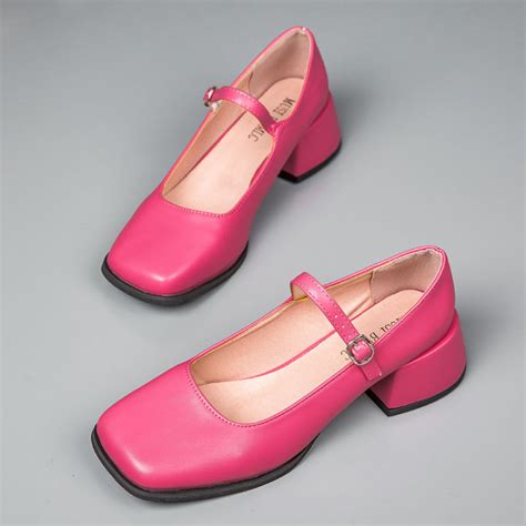 รองเท้าแมรี่เจน ส้นเตี้ย หนัง Pu ปากตื้น หัวเหลี่ยม เข้ากับทุกการแต่งกาย แฟชั่นทันสมัย Lazada