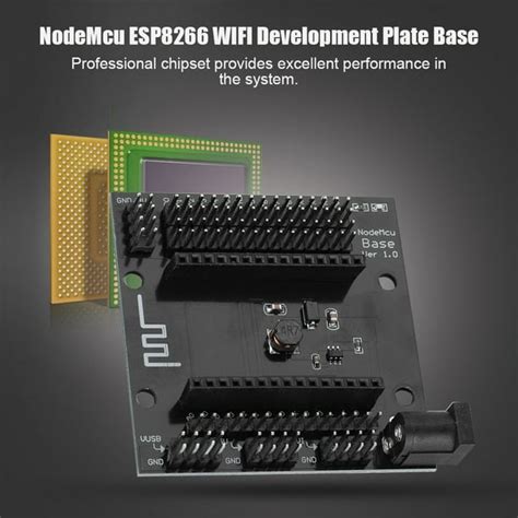 Development Board Base Development Expander Board Nodemcu Lua Black Metal Esp8266 Wifi