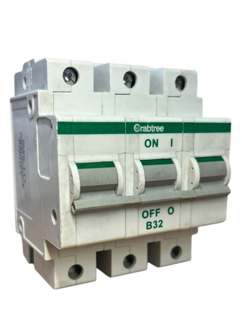 Crabtree Polestar Mcb 32 Amp Type B 32a Triple Pole 3 Phase Breaker 63b