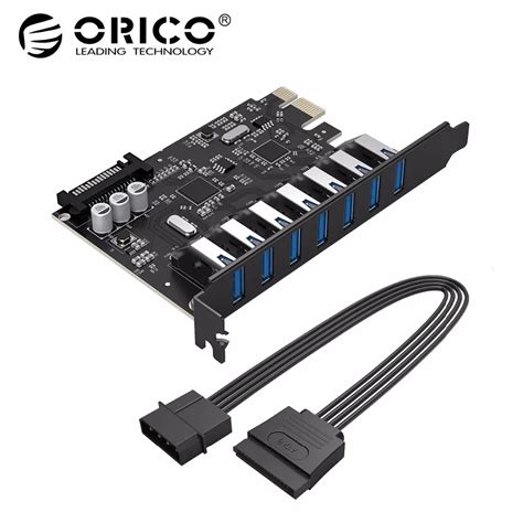 ORICO PVU3 7U USB3 0 PCI Express Card Adapter PCI E USB 3 0 HUB Controller Adapter Card For