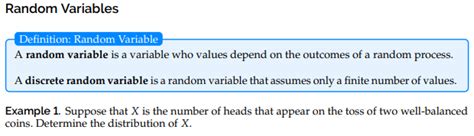Solved Random Variables Definition Random Variable A Random Chegg