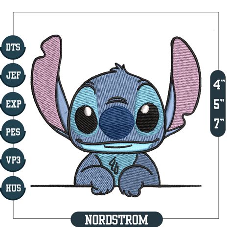 Cute Stitch Face Machine Embroidery Inspire Uplift