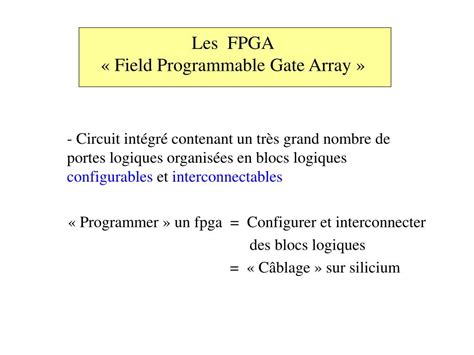 Ppt Les Fpga « Field Programmable Gate Array Powerpoint Presentation Id 3477018