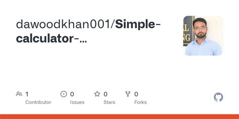 Github Dawoodkhan001simple Calculator Switchstatement