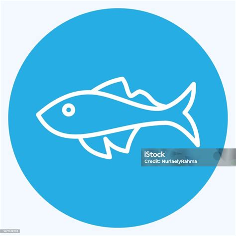 아이콘 물고기 가축 기호와 관련이 있습니다 심플한 디자인 편집 가능 간단한 그림 가축 이름표에 대한 스톡 벡터 아트 및 기타 이미지 가축 이름표 그림자 꼬리 Istock