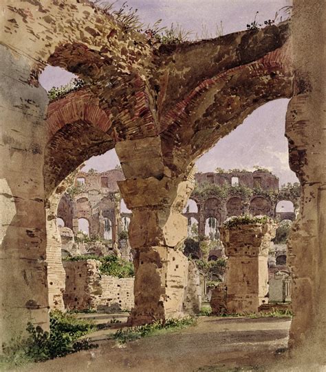 The Colosseum Rome 1835 By Rudolf Von Alt Fine Art Print