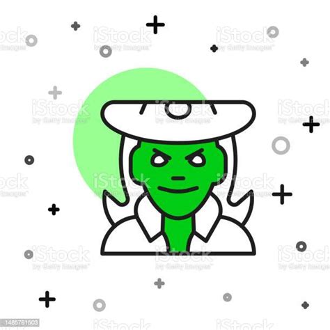 채워진 윤곽선 마녀 아이콘은 흰색 배경에 분리되어 있습니다 해피 할로윈 파티 벡터 10월에 대한 스톡 벡터 아트 및 기타 이미지