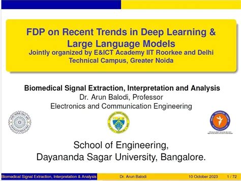 Fdp Eict Meit Iitroorkee Dtc Dsu Dsuece Dr Arun Balodi