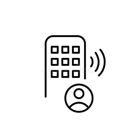 Smart Lock With Personal Account Memory Pixel Perfect Icon Stock