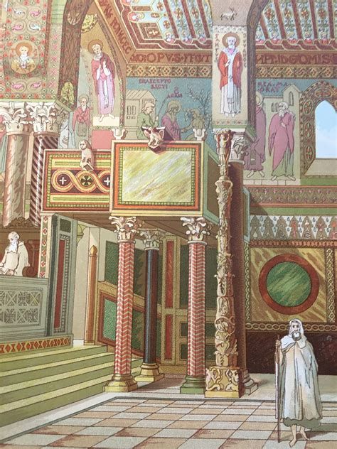 1890 Byzantine Architecture Original Antique Print Classical History Architecture History Roman