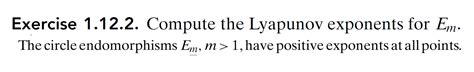 Solved Exercise 1122 ﻿compute The Lyapunov Exponents For