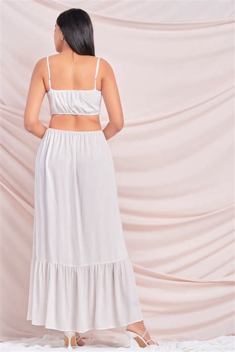 White Lace Maxi Dress Mondy78